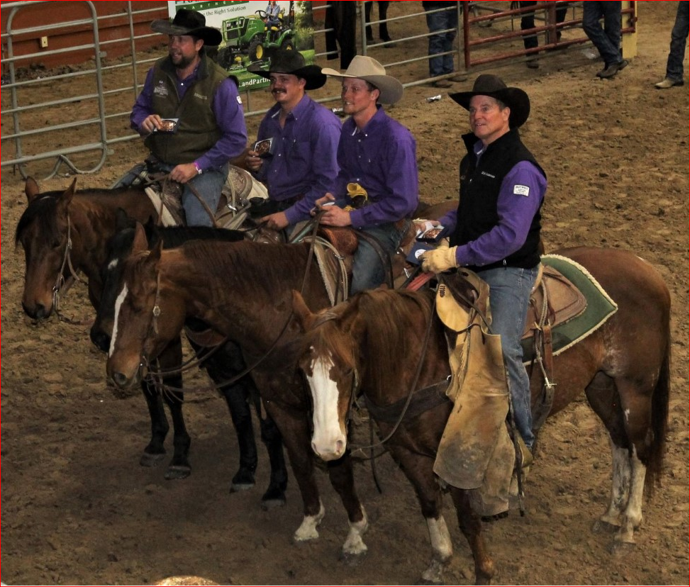 Working Ranch Cowboys Battle Professional Skills In Rodeo Arena At ...
